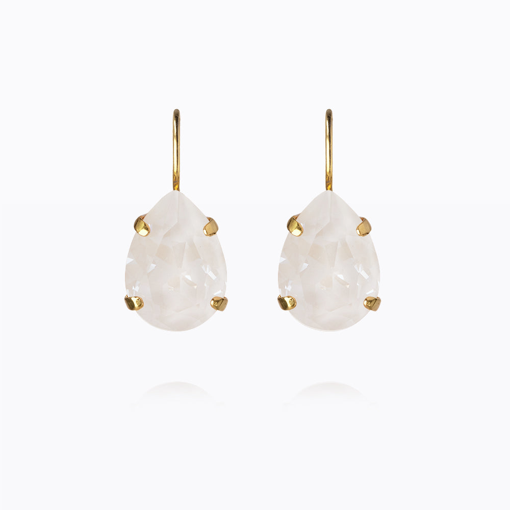 Caroline Svedbom - Mini Drop Clasp Earrings Electric White Gold – Caroline Svedbom Jewelry