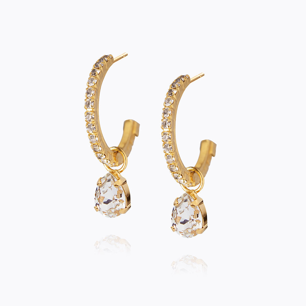 Caroline Svedbom - Tracy Loop Earrings Crystal Gold – Caroline Svedbom ...